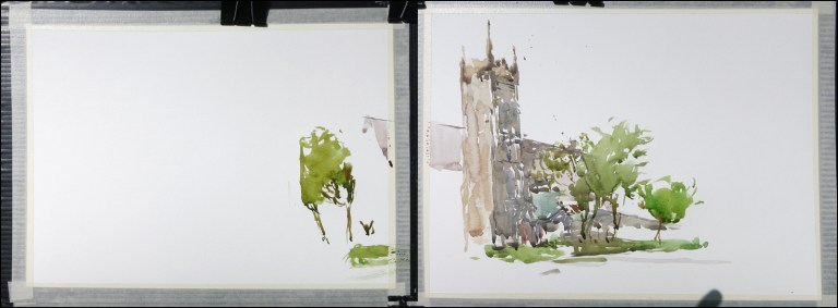 Direct to Watercolor Part 4 of 4 : Back to the City | Citizen Sketcher