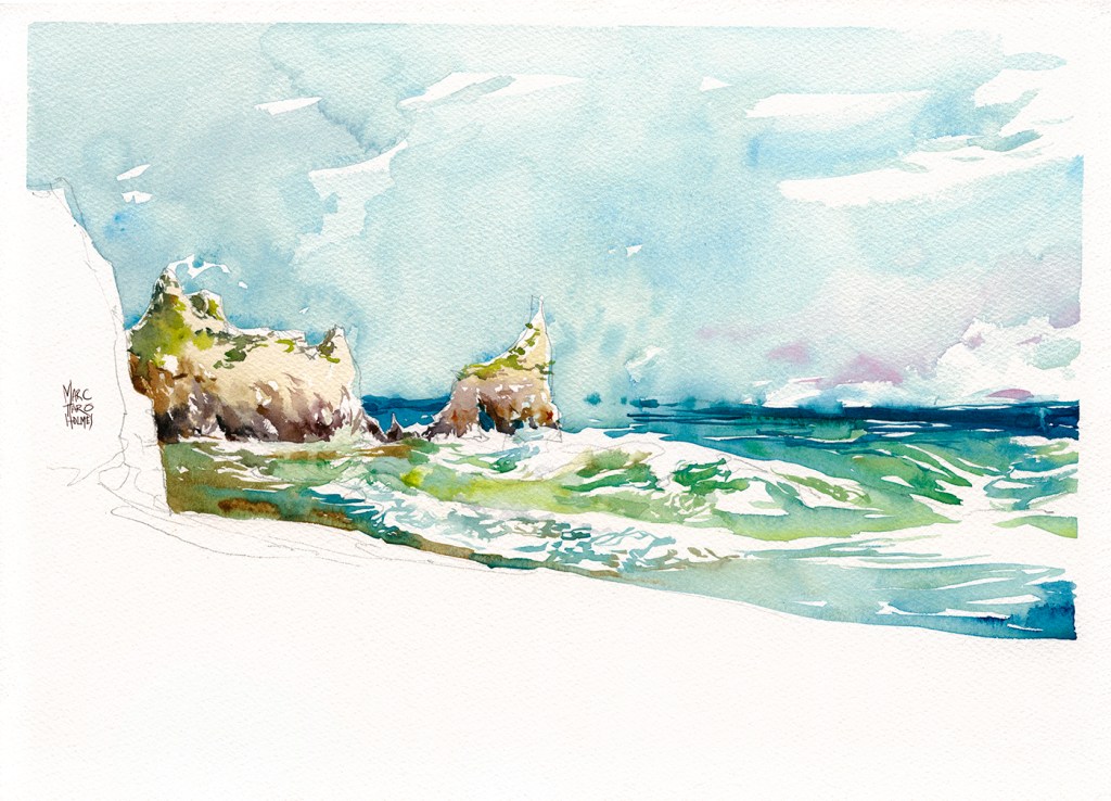 Painting the Sea: Rocks and Water in the Algarve | Citizen Sketcher